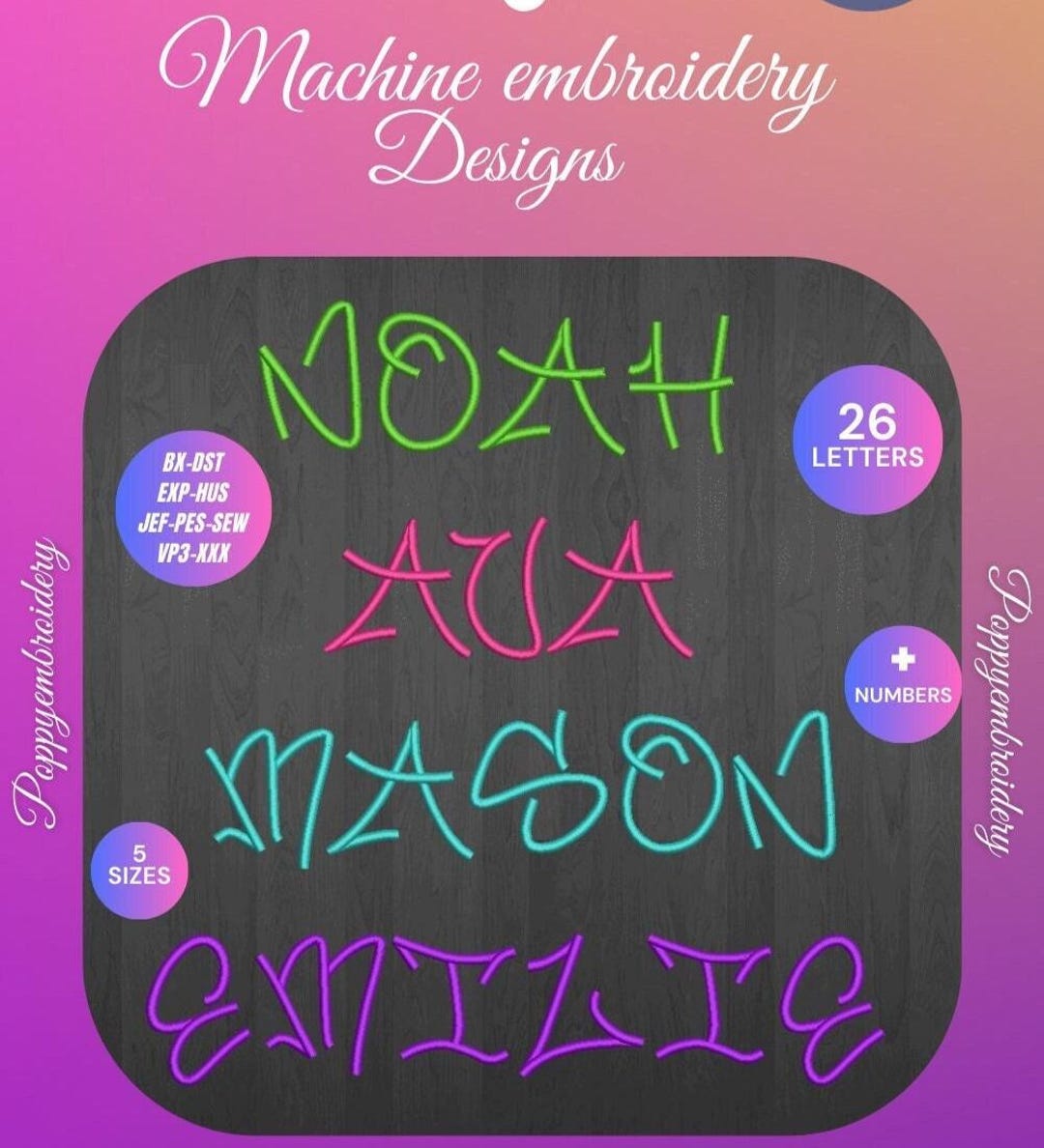 Graffiti Font Machine Embroidery Designs, Letters & Numbers (instant ...
