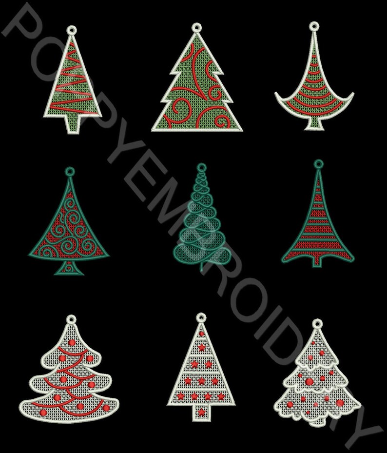 Free Standing Lace FSL Christmas Tree Embroidery Machine - Etsy