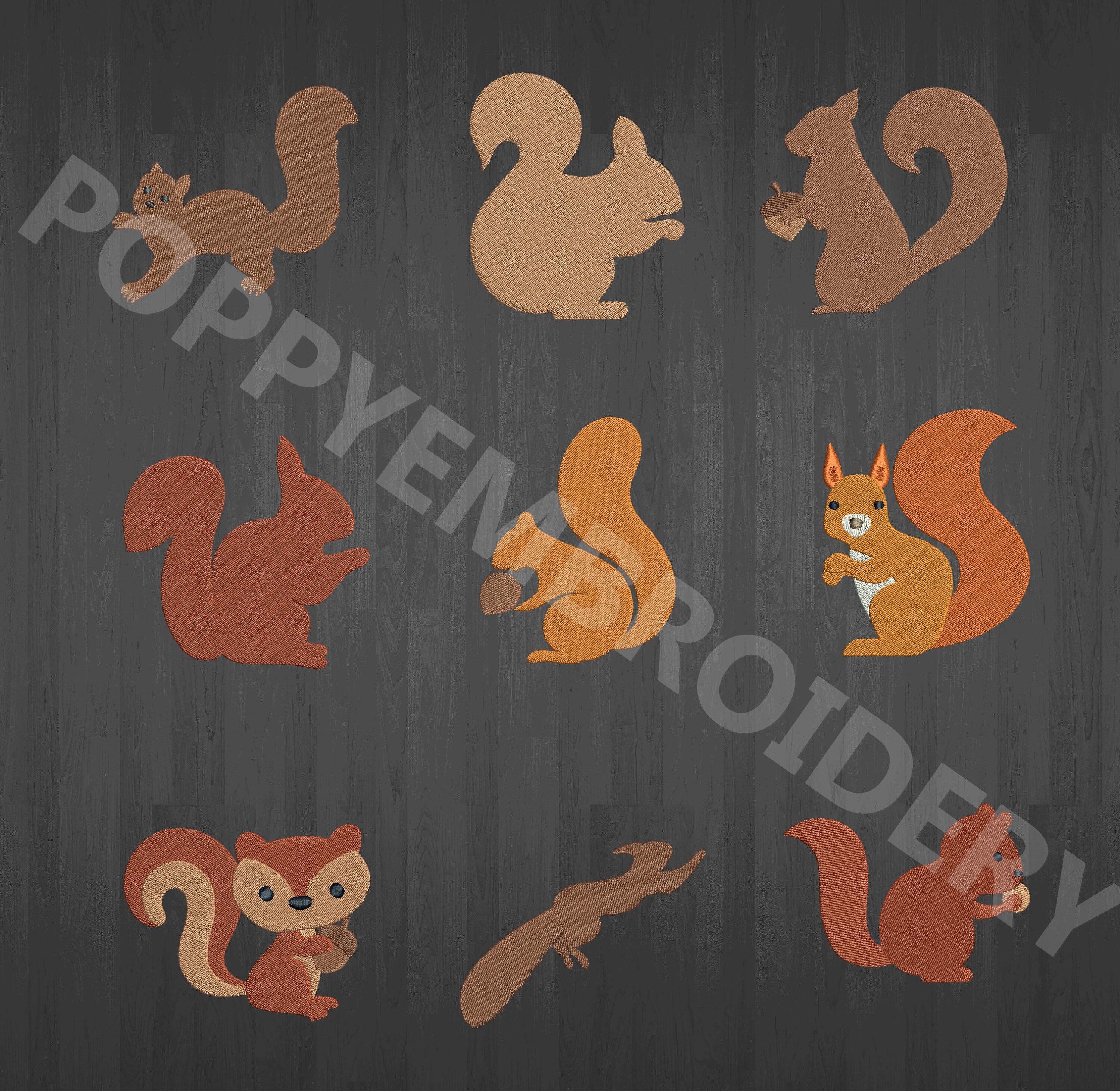 SQUIRREL Design for Embroidery Machine / Ecureuil Motifs Pour - Etsy