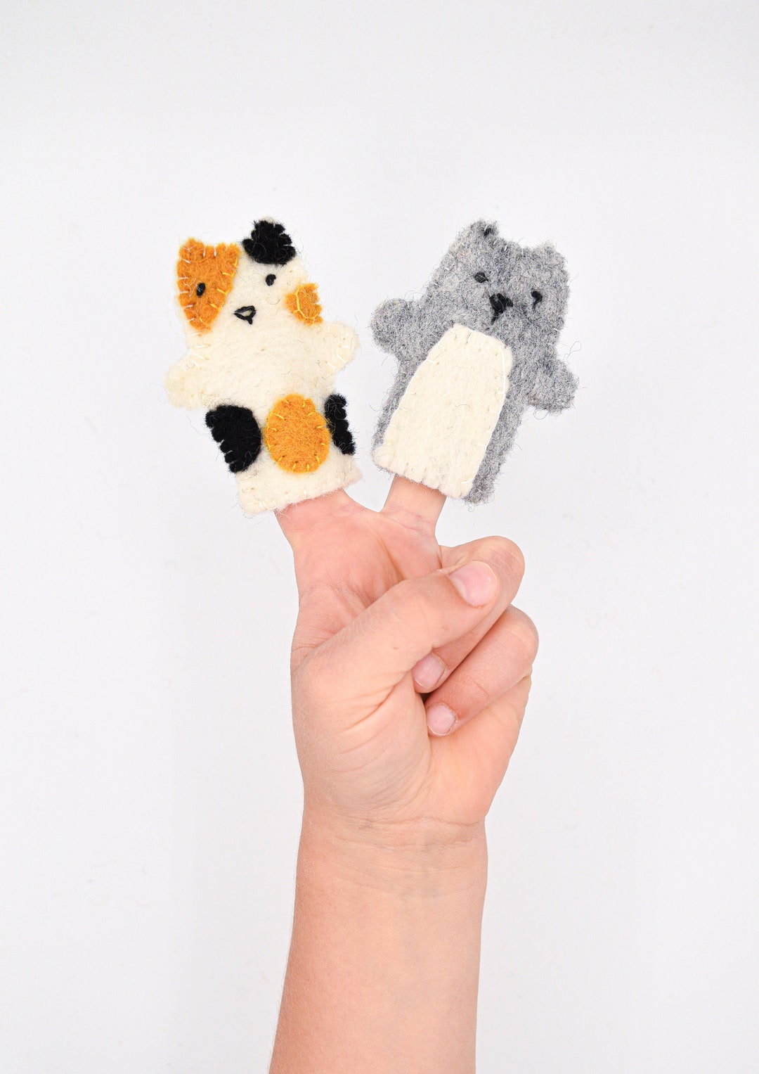 Cat Finger Puppets / Cat Themed Kids Toy / Children's Stocking Stuffers ...