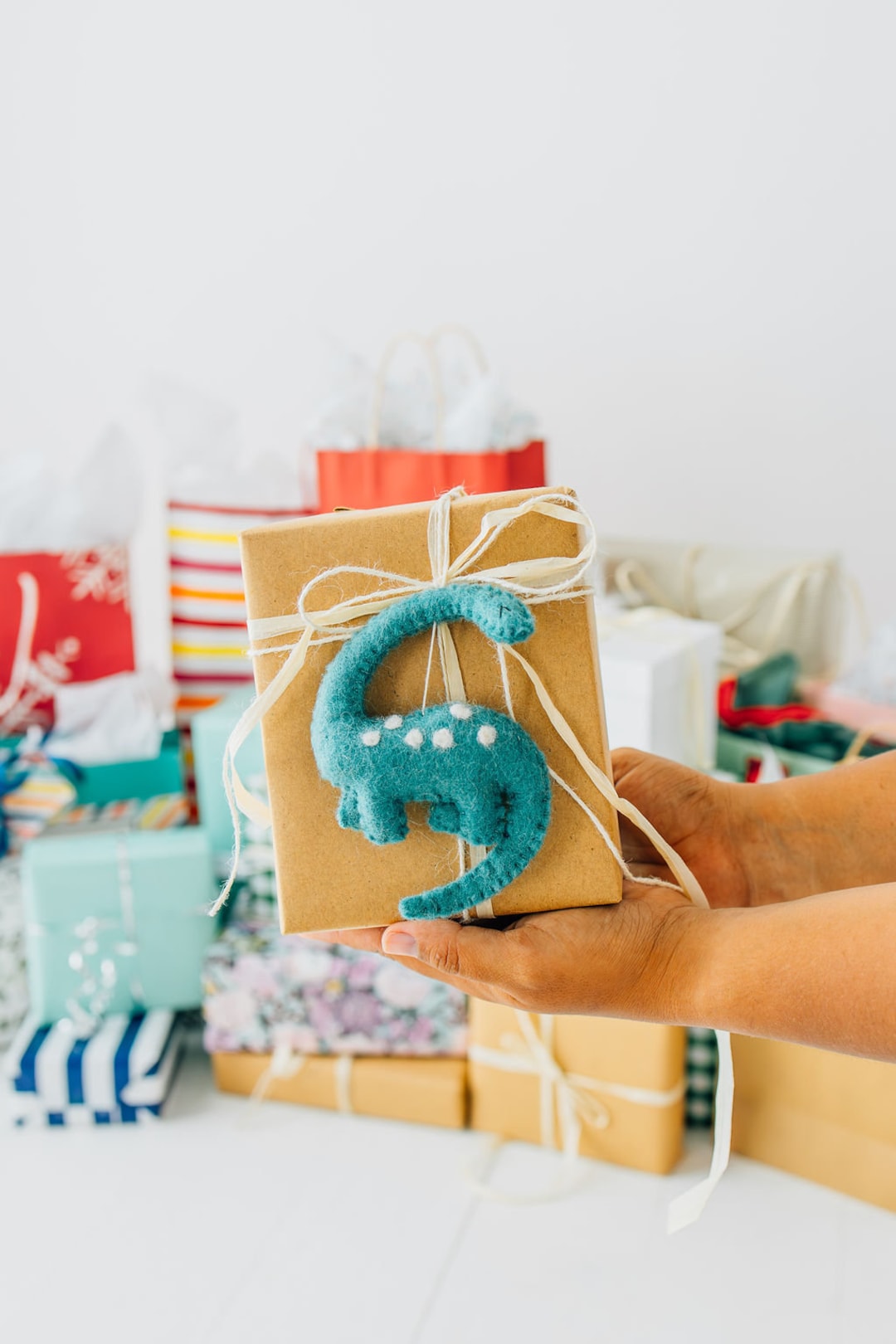 Handmade Wool Felt Brontosaurus Ornament: Kids Christmas Decor - Etsy
