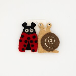 Ladybug and Snail Puppets / Garden Theme Toys / Children's Stocking ...