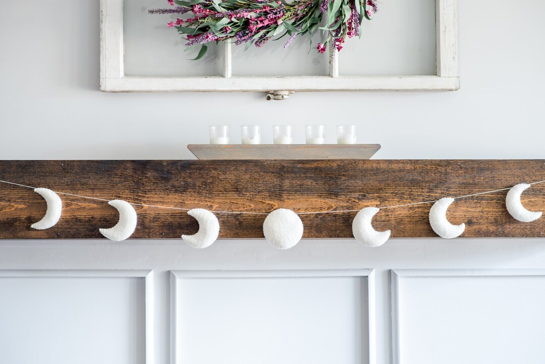 Moon Phases Garland / Phases of the Moon / Moon Decoration / - Etsy
