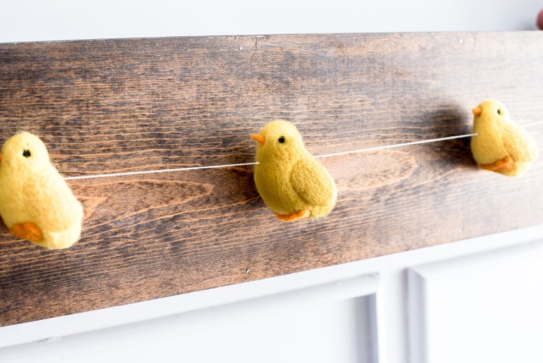 Easter Chick Garland: Spring Mantel Decoration (5 Feet) - Etsy