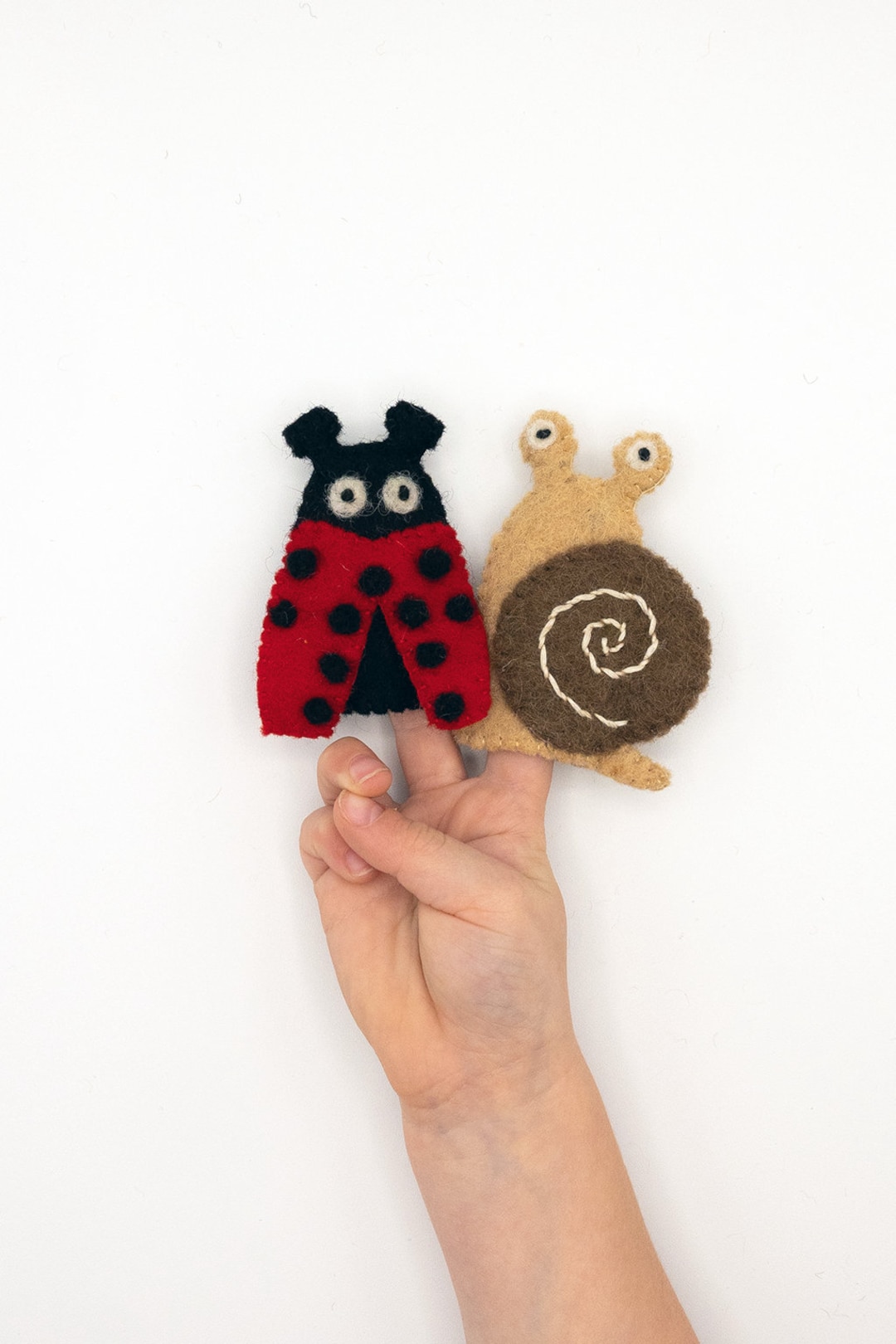 Ladybug and Snail Puppets / Garden Theme Toys / Children's Stocking ...
