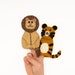 Felt Lion and Tiger Finger Puppets: Safari Jungle Toys - Etsy