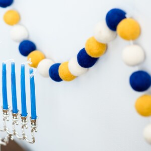 Hanukkah Decorations / Hanukkah Garland /ball Felt Garland/hanukkah ...