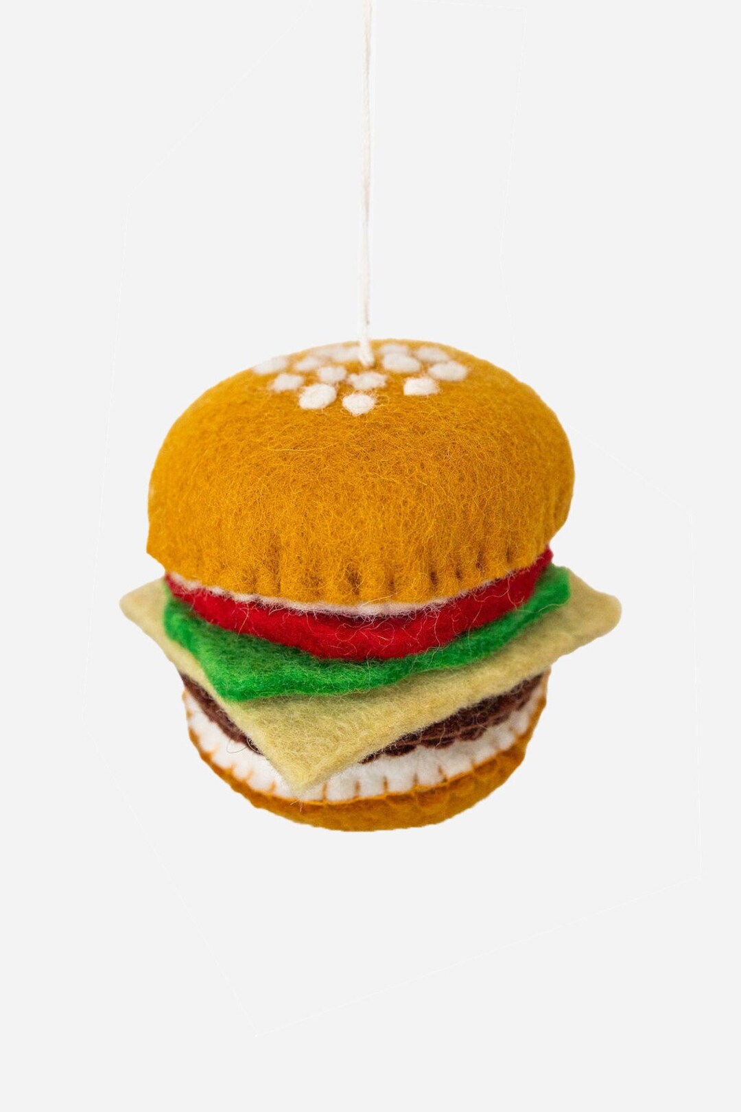 Handmade Wool Felt Burger Ornament - Foodie Christmas Decor - Etsy