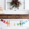 Merry Christmas Banner in Blues and Whites With Glitter Snowflakes and ...