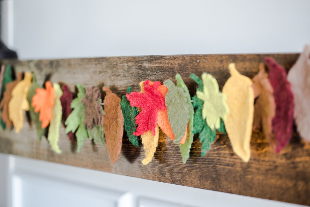 Handmade Wool Felt Autumn Leaves Garland - 48 Inch Fall Decor - Etsy