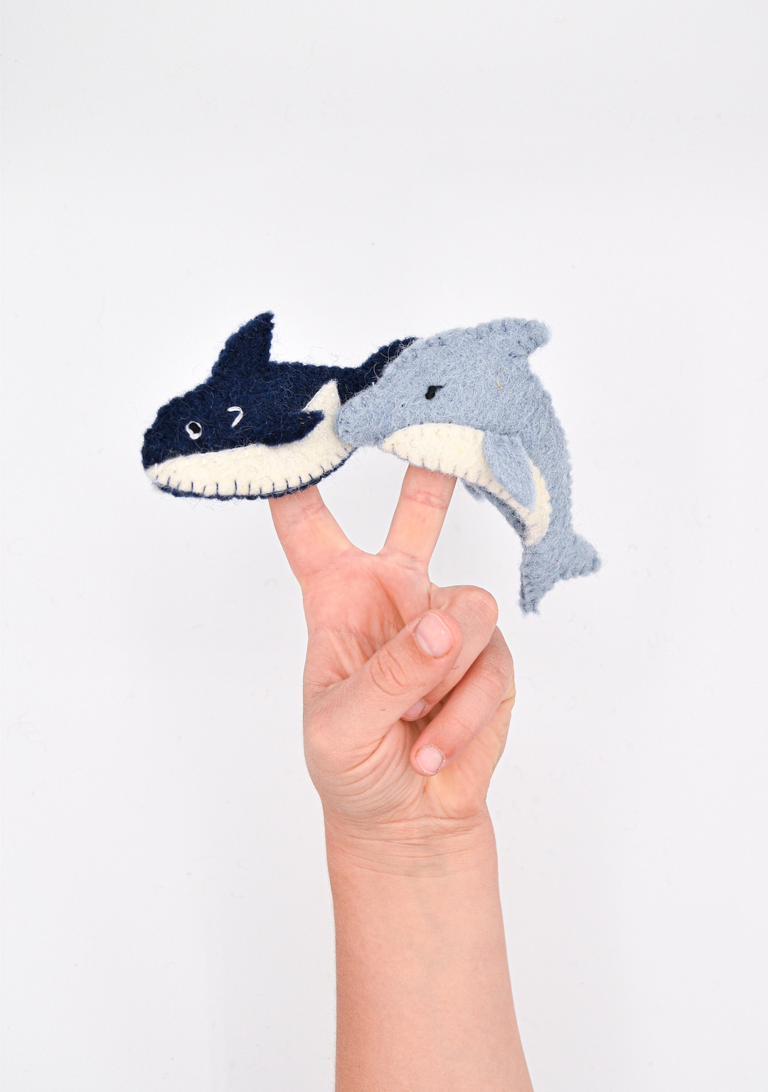 Ocean Finger Puppets / Whale and Dolphin Toy / Children's Stocking ...