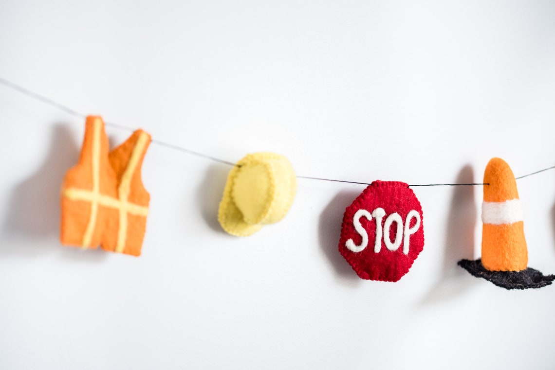 Construction Garland Construction Birthday Party Banner | Etsy