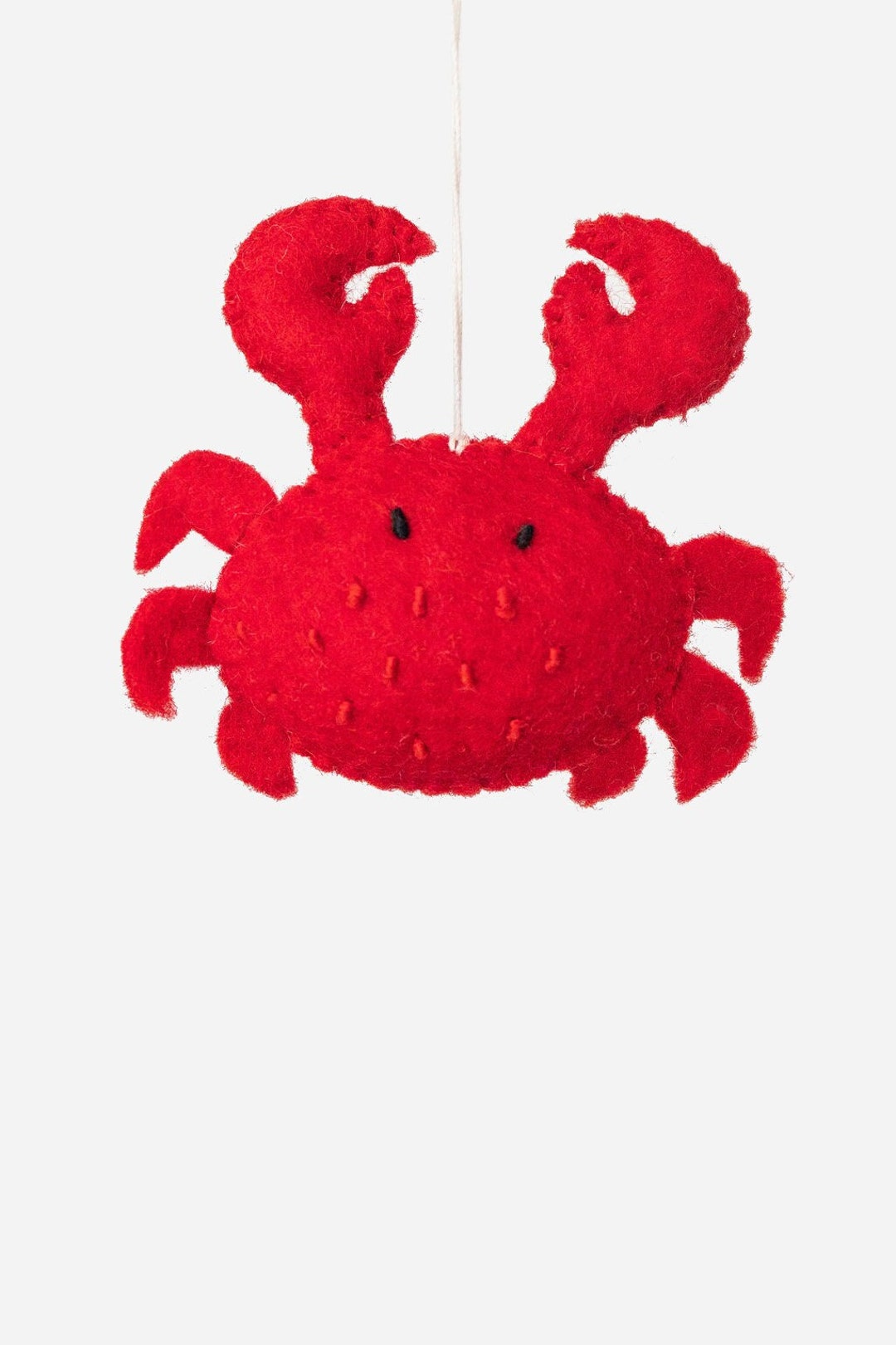 Handmade Wool Felt Crab Ornament: Ocean Life Decor - Etsy
