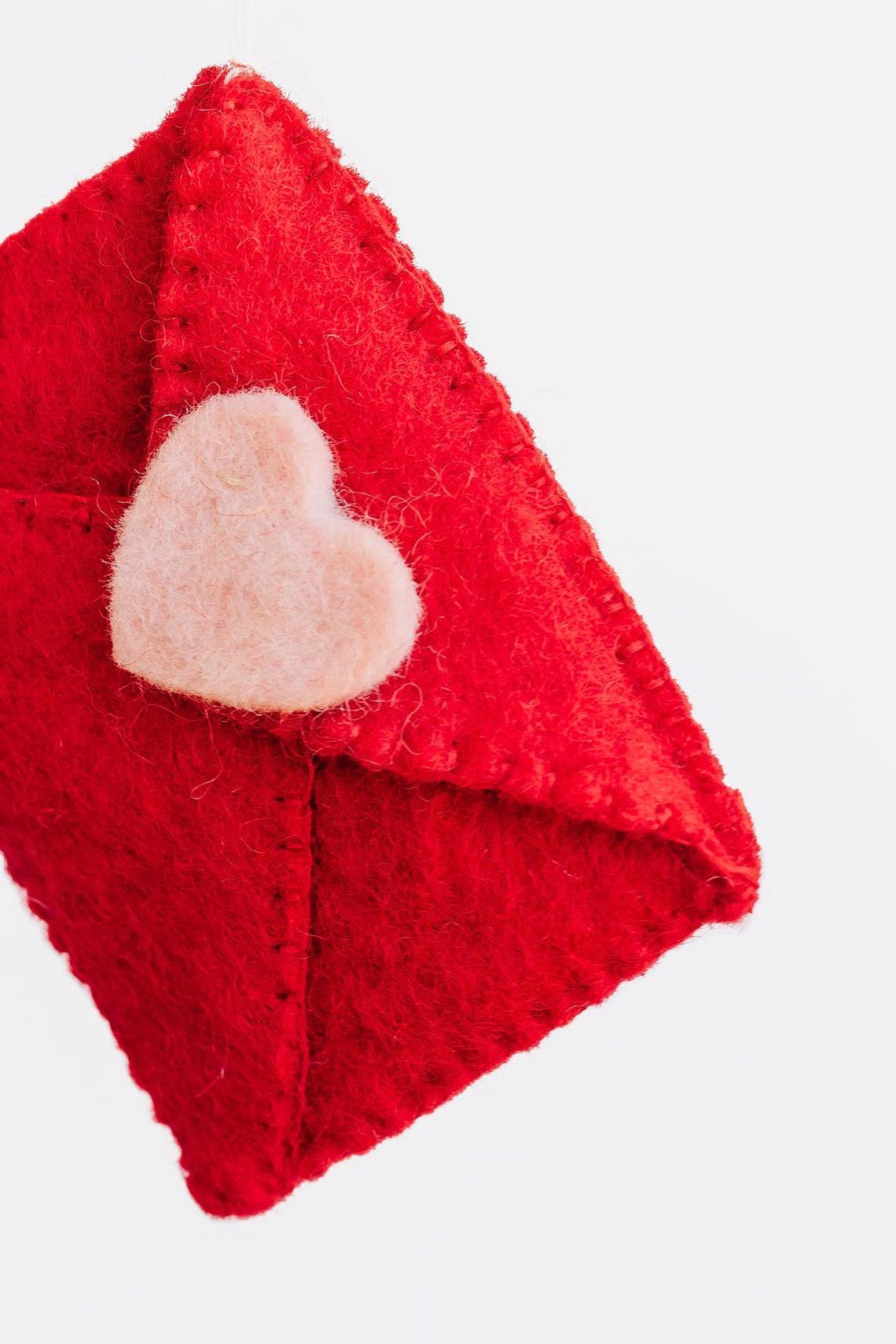 Handmade Wool Felt Envelope Ornament: Christmas Santa Letter - Etsy