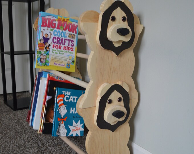 Stackable Lion Bookshelf, Kids Furniture, Kid's Bookshelf, Lion Decor ...