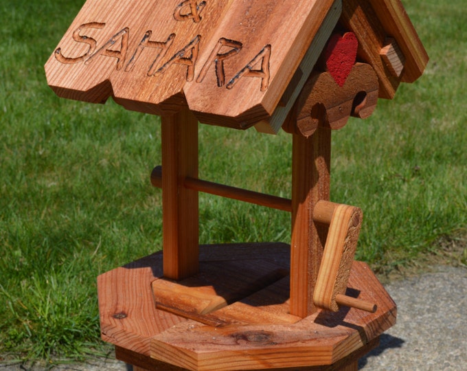 Rough Sawn Cedar Wedding Wishing Well, Rustic Well, Rustic Wedding Well ...