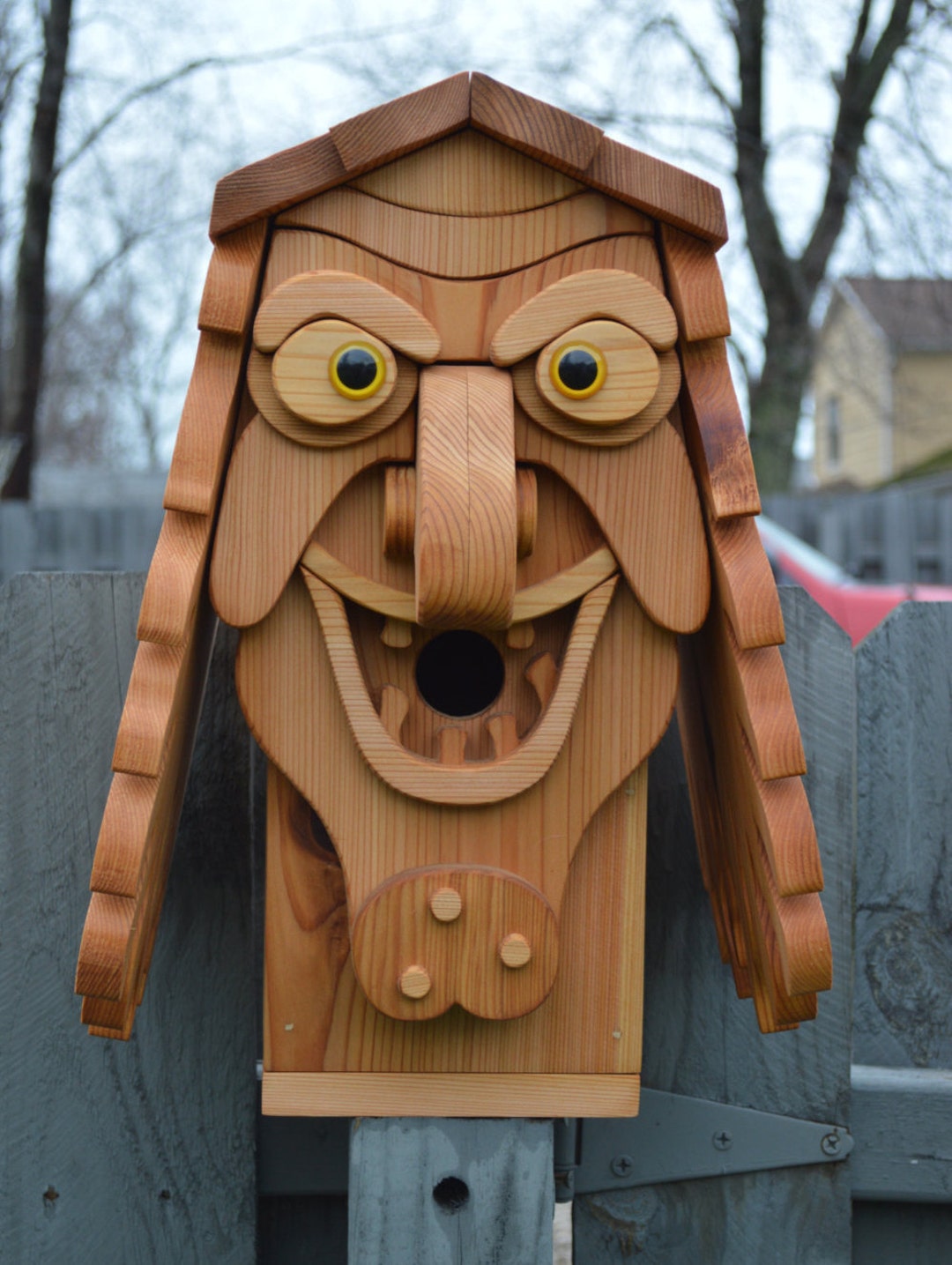 Intricate Huge Old Hag Sea Wench Cedar Birdhouse Witch - Etsy
