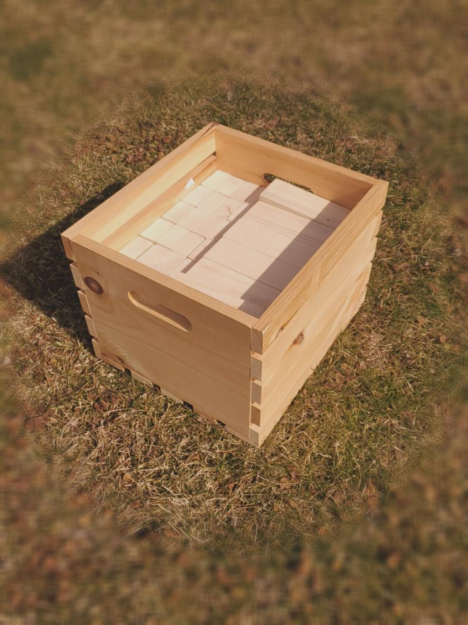 Giant Tippy Tower Yard Game With Solid Wood Crate Outdoor - Etsy