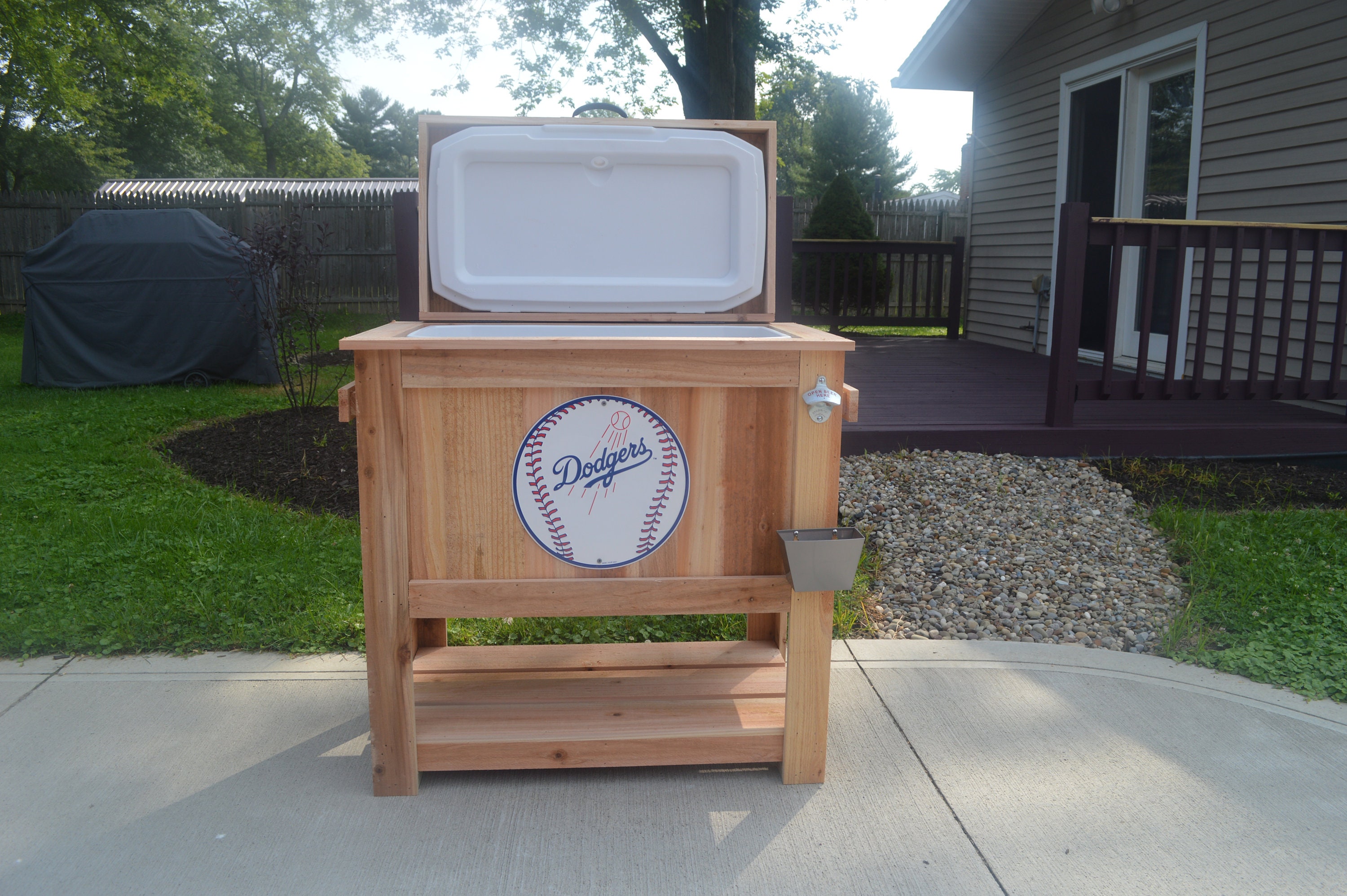 Los Angeles Dodgers Cooler Stand with Brass Drain Bottle | Etsy