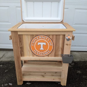 All Weather Tennessee Rustic Ice Chest Cooler Stand With Brass Drain ...