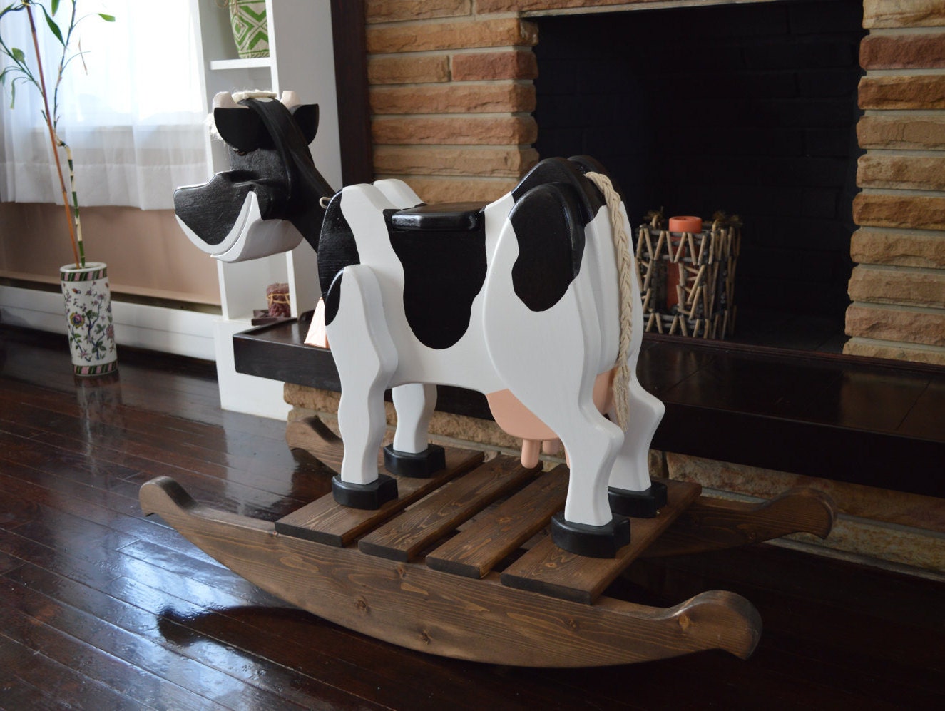 Farmhouse Rocking Cow Rocking Animal Large Rocking Toy | Etsy