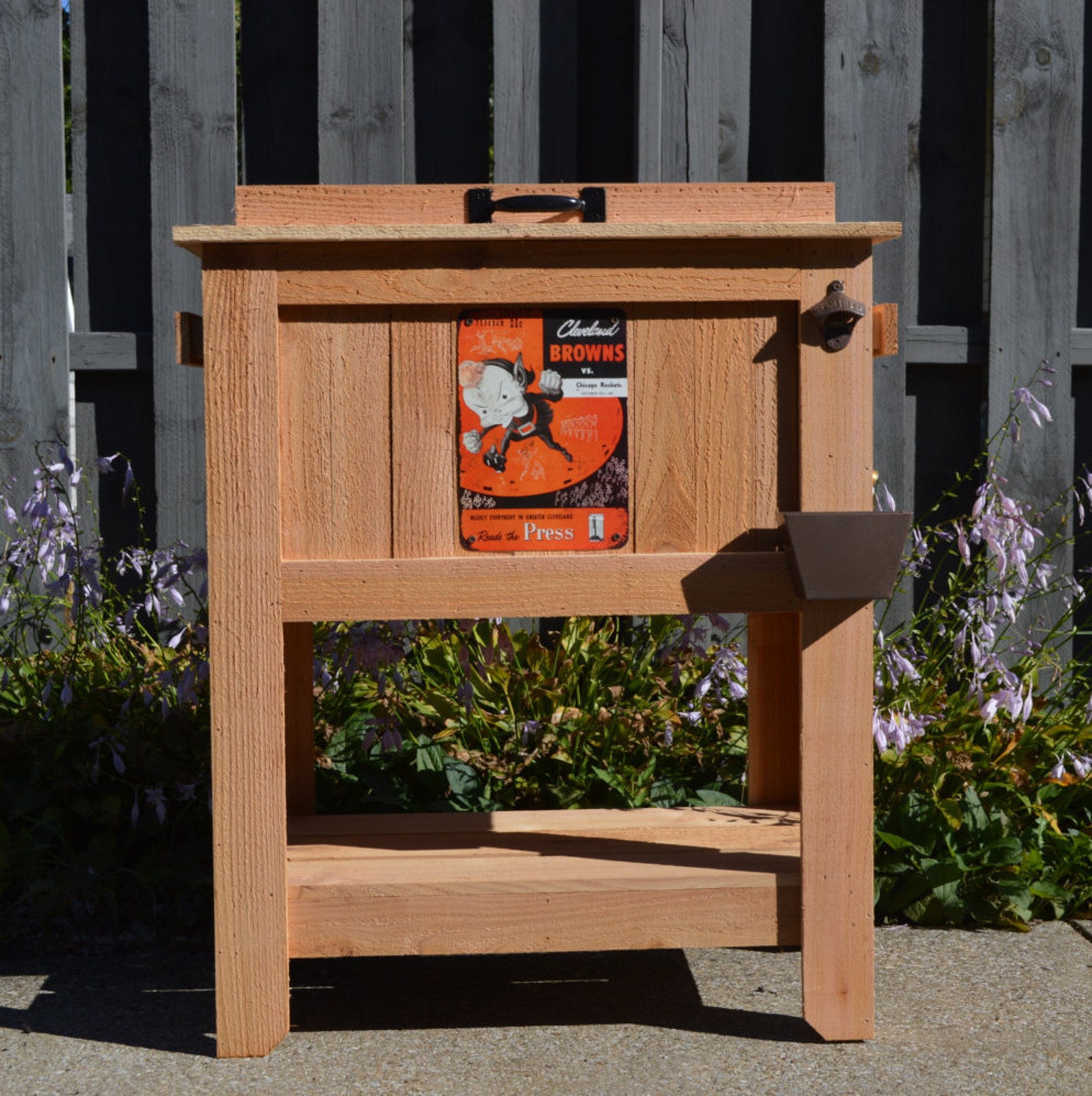 Vintage Cleveland Browns Rustic Ice Chest Cooler Stand With - Etsy