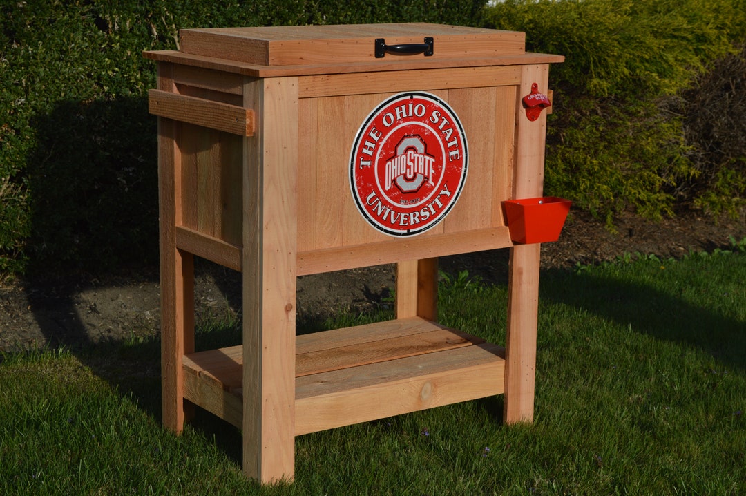 SPECIAL EDITION!!! Ohio State Rustic Ice Chest Cooler Stand With Brass ...