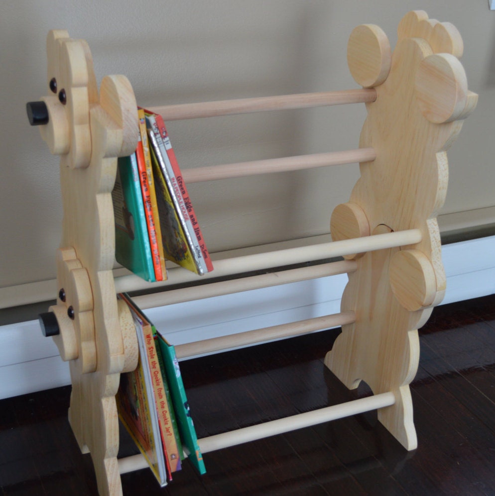 Stackable Bear Bookshelf Kids Furniture Kid's Bookshelf - Etsy