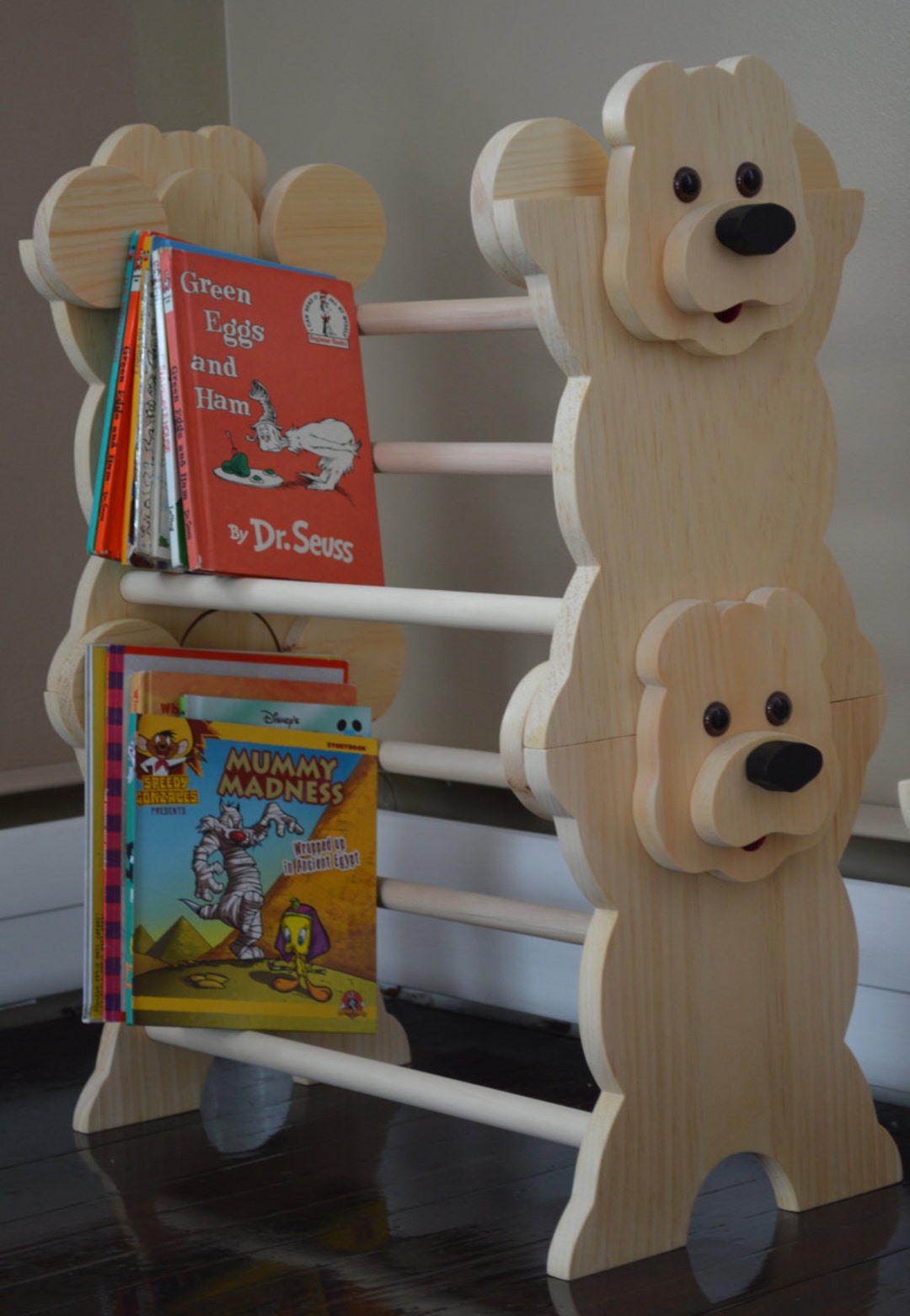 Stackable Bear Bookshelf, Kids Furniture, Kid's Bookshelf, Winnie the ...