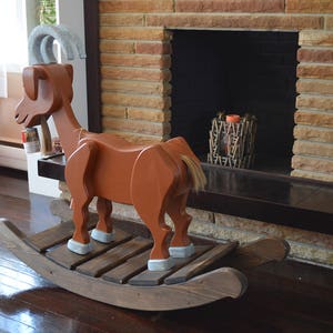 Billy Goats Gruff Rocking Goat, Rocking Animal, Rocking Goat, Wooden ...