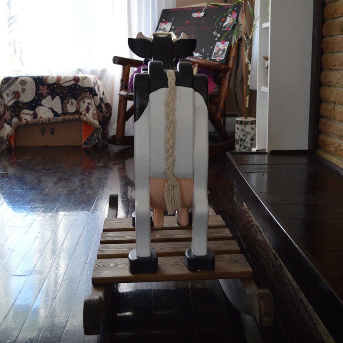 Farmhouse Rocking Cow Rocking Animal Large Rocking Toy | Etsy