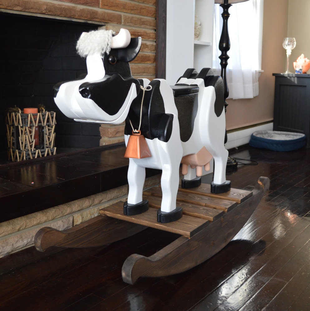 Farmhouse Rocking Cow Rocking Animal Large Rocking Toy | Etsy