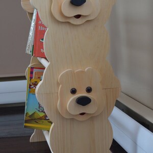 Stackable Bear Bookshelf, Kids Furniture, Kid's Bookshelf, Winnie the Pooh, Kid's Bookcase ...