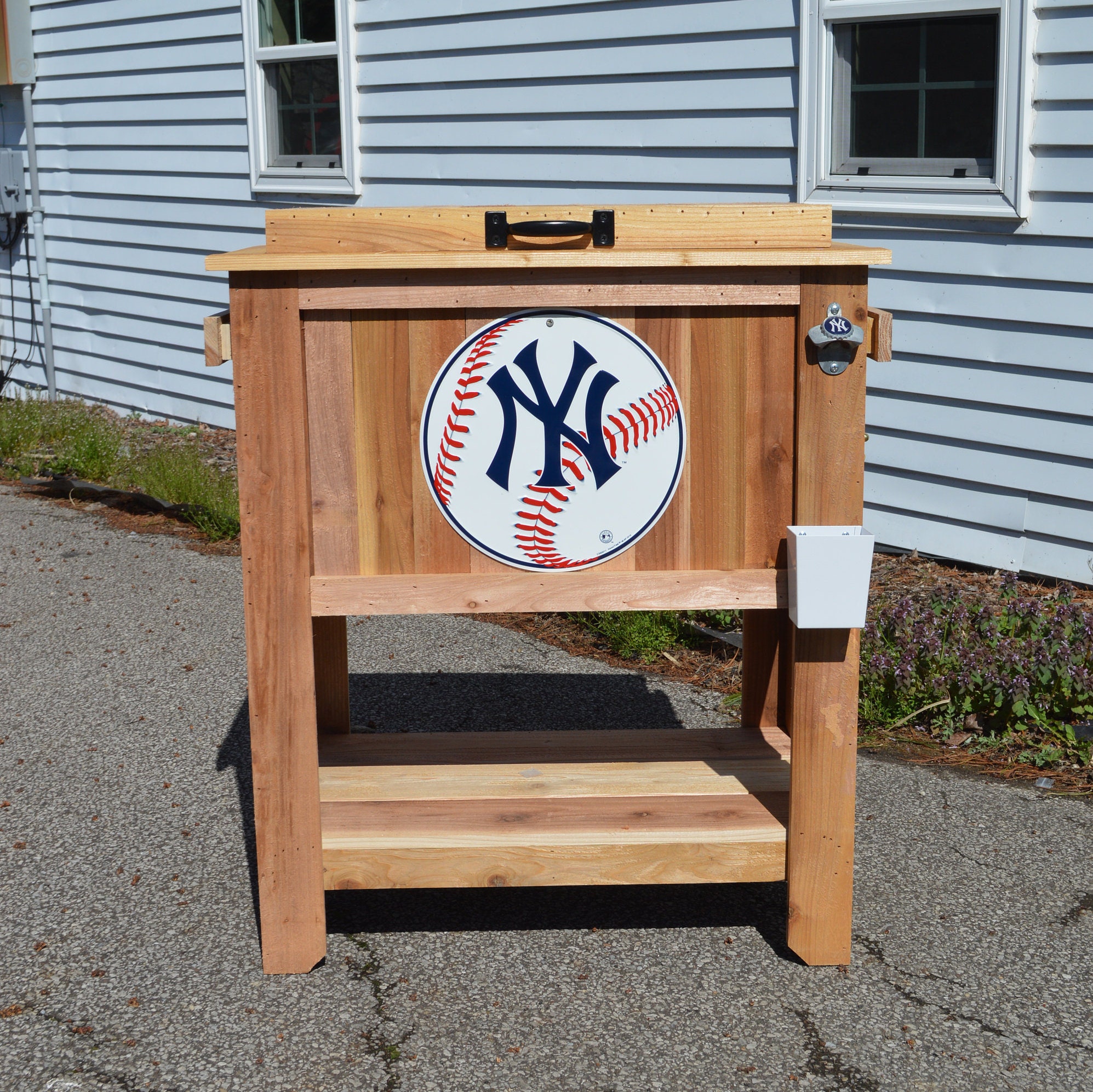 New York Yankees Chest Cooler Stand With Brass Drain Bottle - Etsy