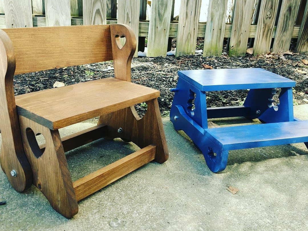 Child Step Stool Bench Wooden Step Stool Kid's Step - Etsy
