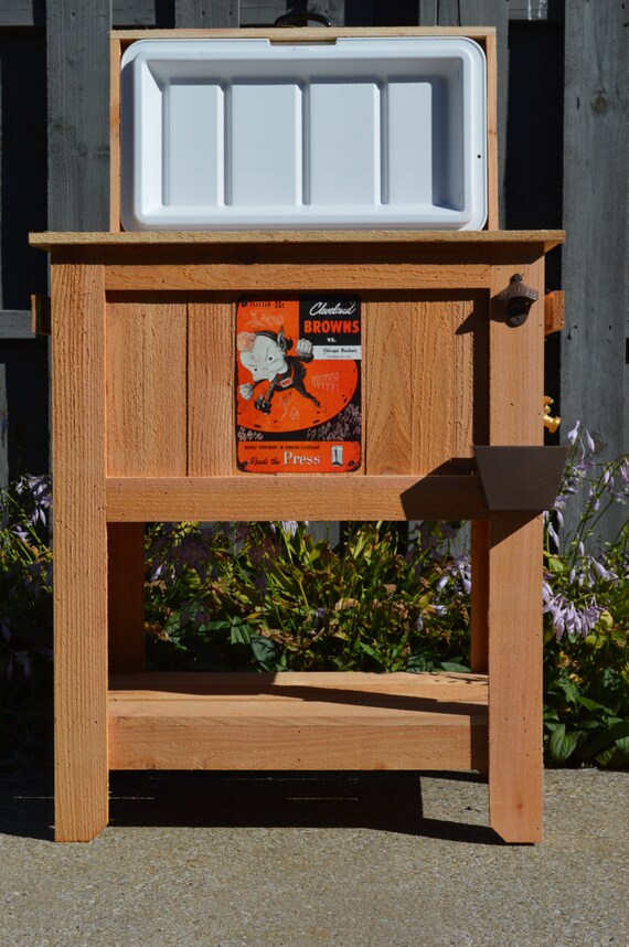 Vintage Cleveland Browns Rustic Ice Chest Cooler Stand With - Etsy