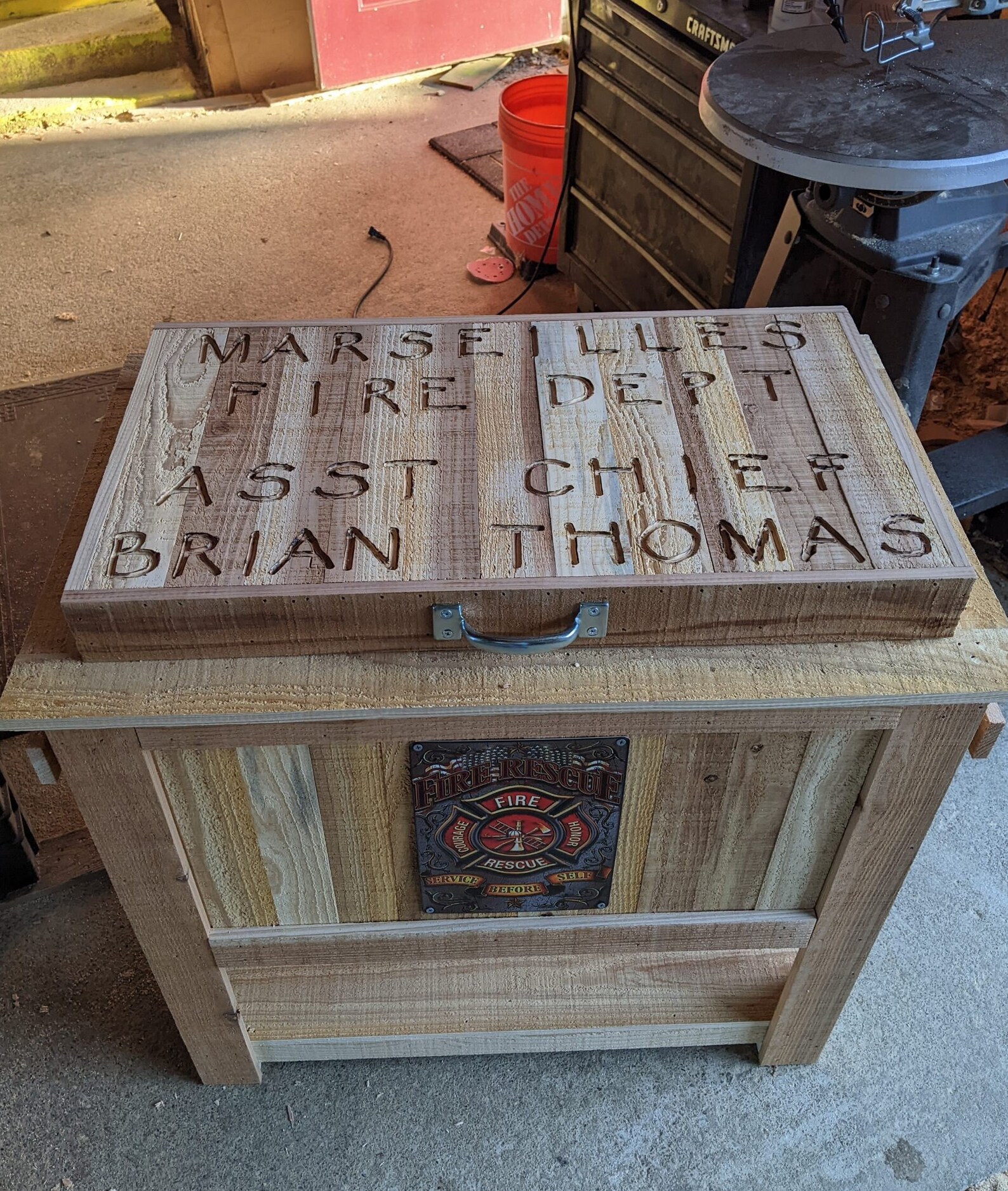 All Weather 48-QT Rustic Cedar Chest Cooler Stand With Brass - Etsy