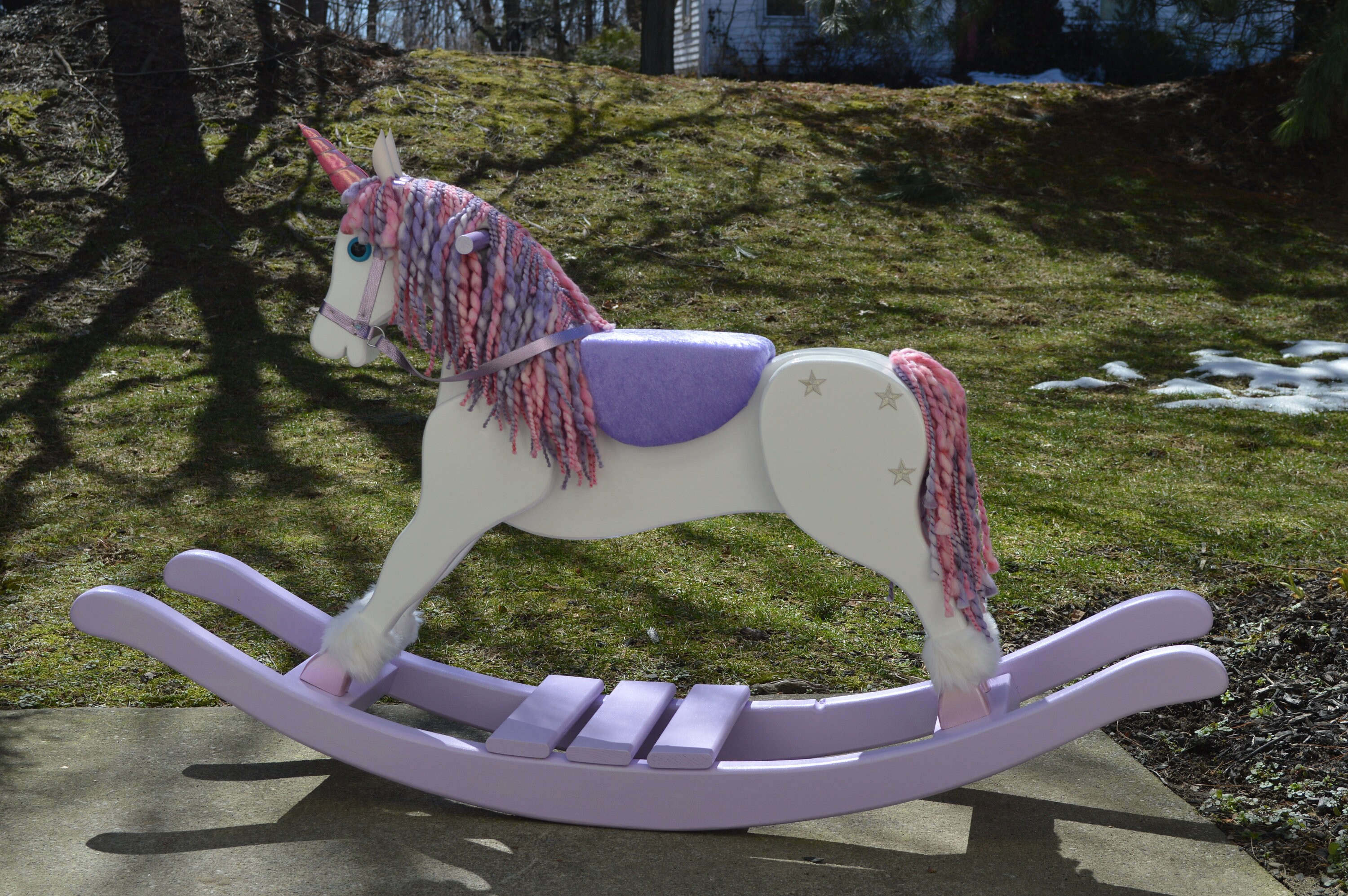 Handmade Rocking Unicorn Unicorn rocking horse nursery | Etsy