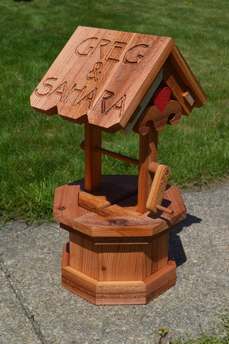 Rough Sawn Cedar Wedding Wishing Well Rustic Well Rustic | Etsy