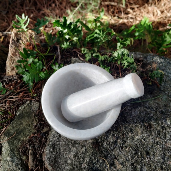 Mortar and White Marble Pylon | Etsy