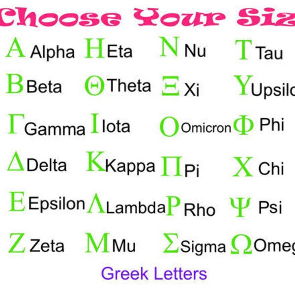 Greek Letters Decal - Etsy