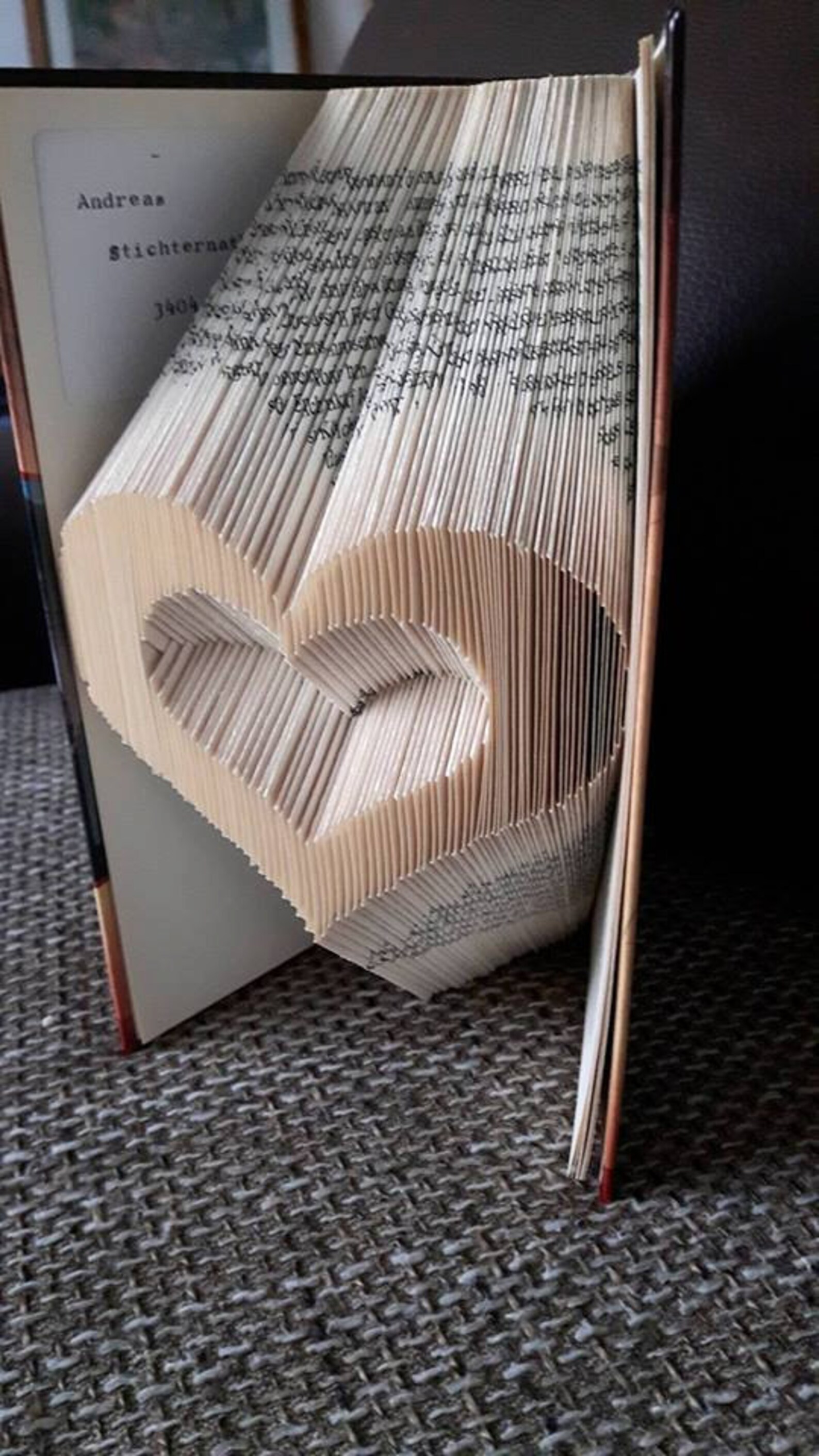 Book Folding Pattern -HEART + Free Tutorial - Etsy UK