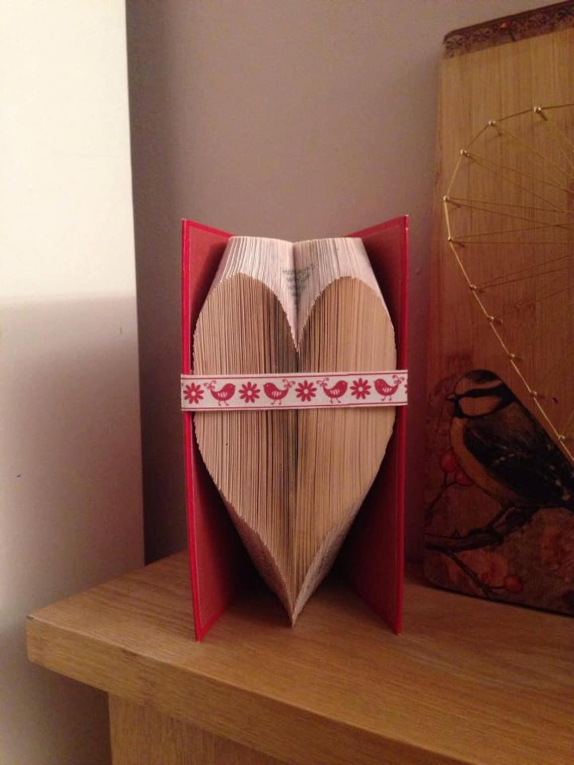 Heart Folded Book Art Pattern Instant download PDF file. | Etsy