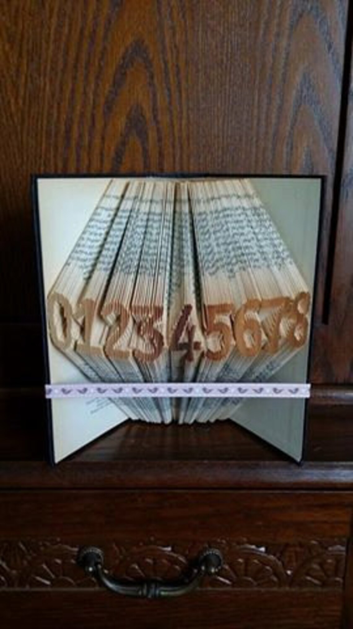 Mini Numbers Only Book Folding Folded Book Art Origami - Etsy