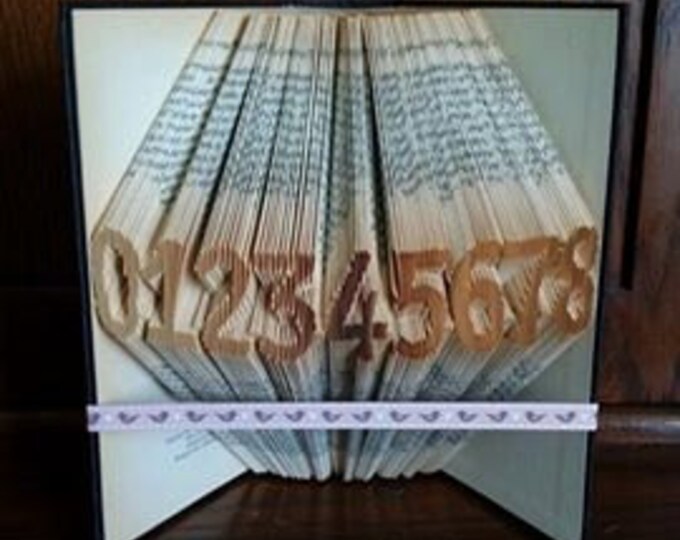 Mini ** Numbers Only** Book Folding Folded Book Art Origami Free ...