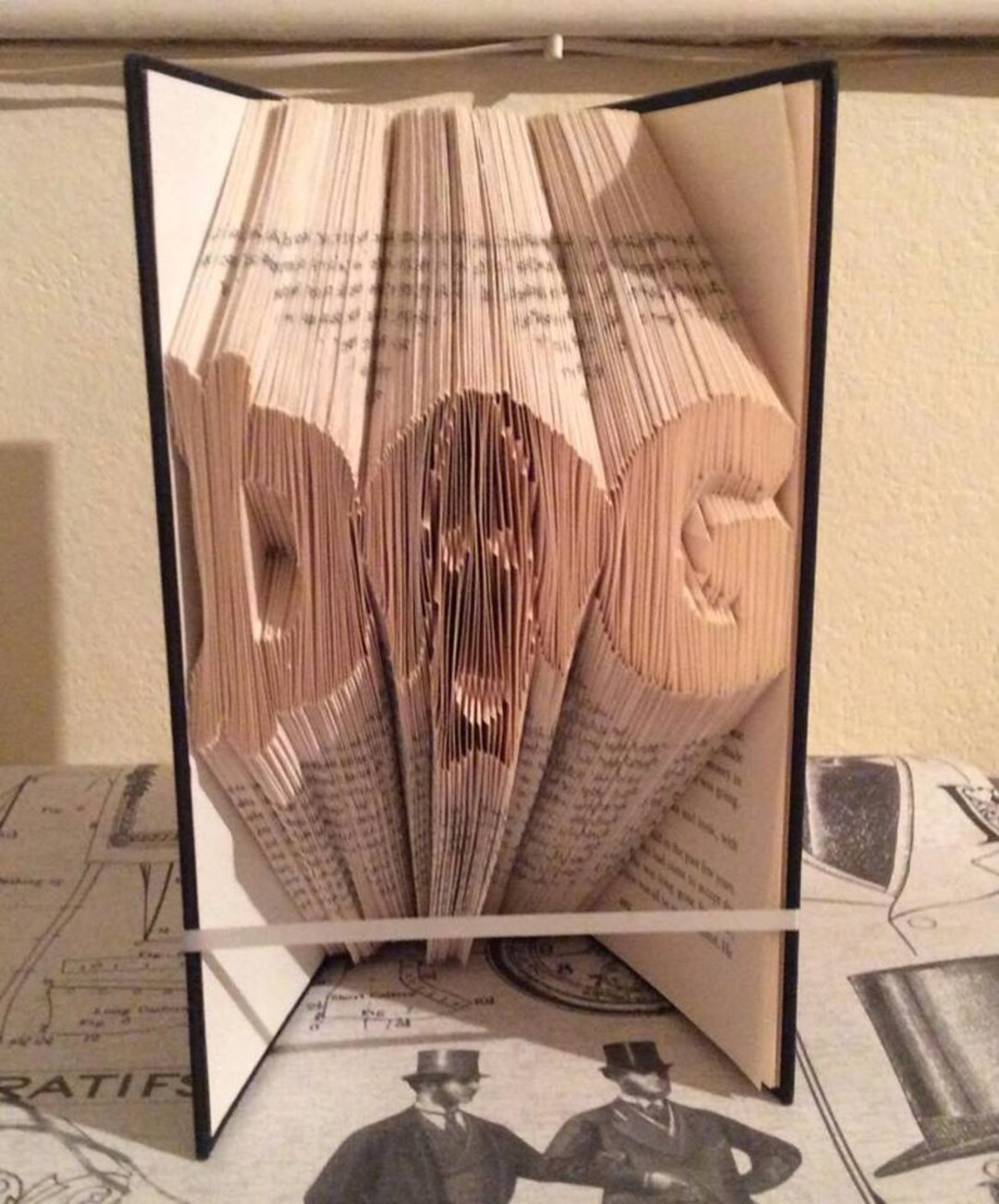 Dog Book Fold Folding Pattern. Free Tutorial! Book Origami, Book ...