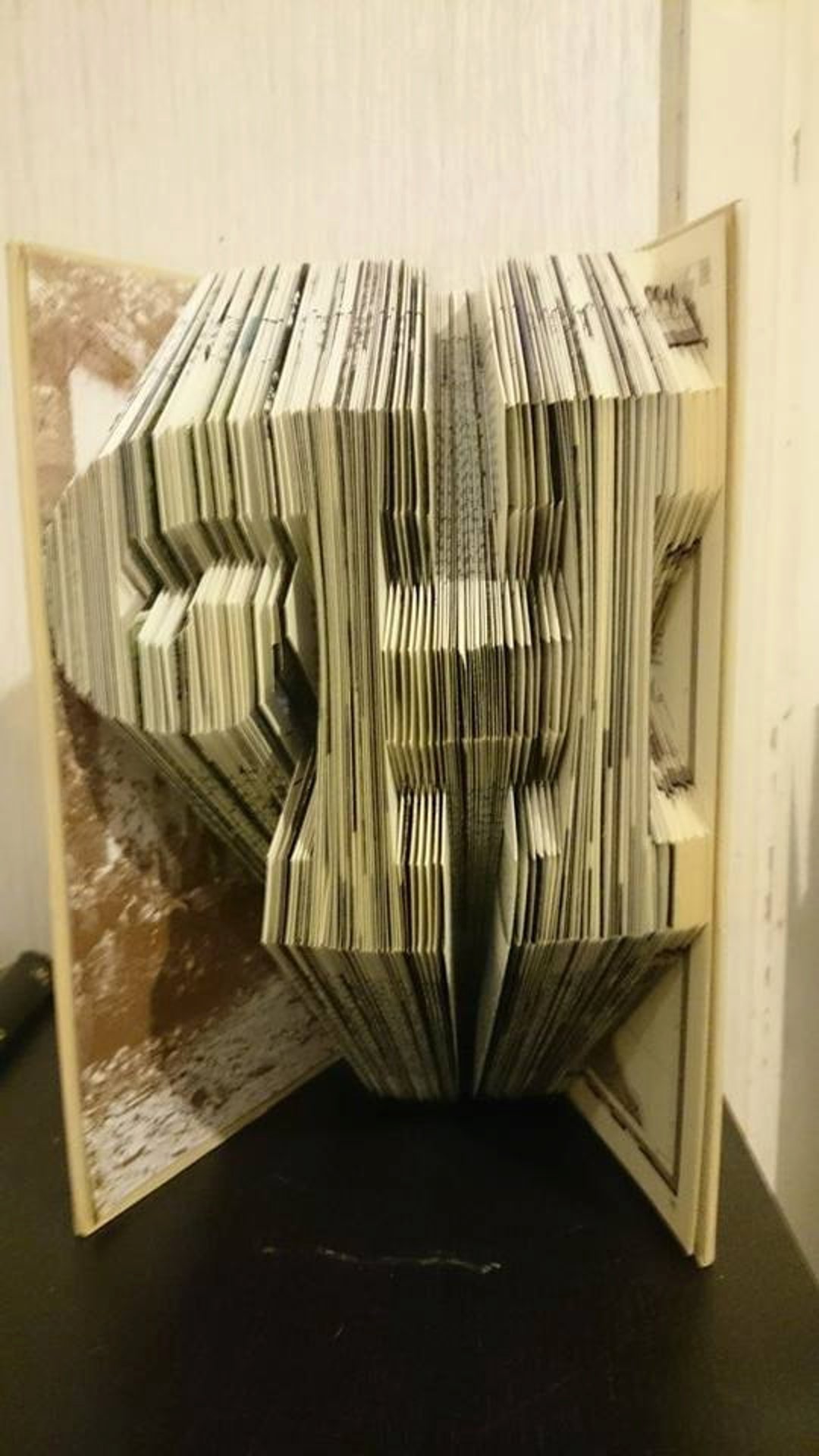 Giant Fancy Swirly H Book Folding/ Folded Book Art ***pattern*** and ...