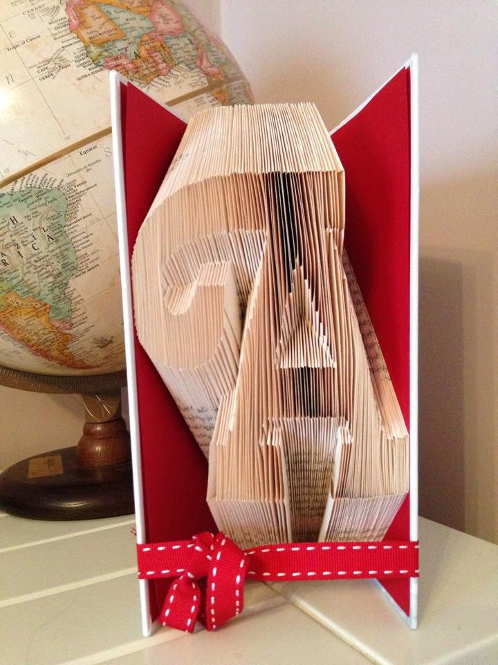 Giant Fancy Swirly A Book Folding/ Folded Book Art - Etsy UK