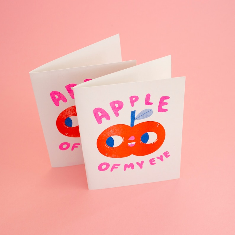 Apple of My Eye Greeting Card - Etsy
