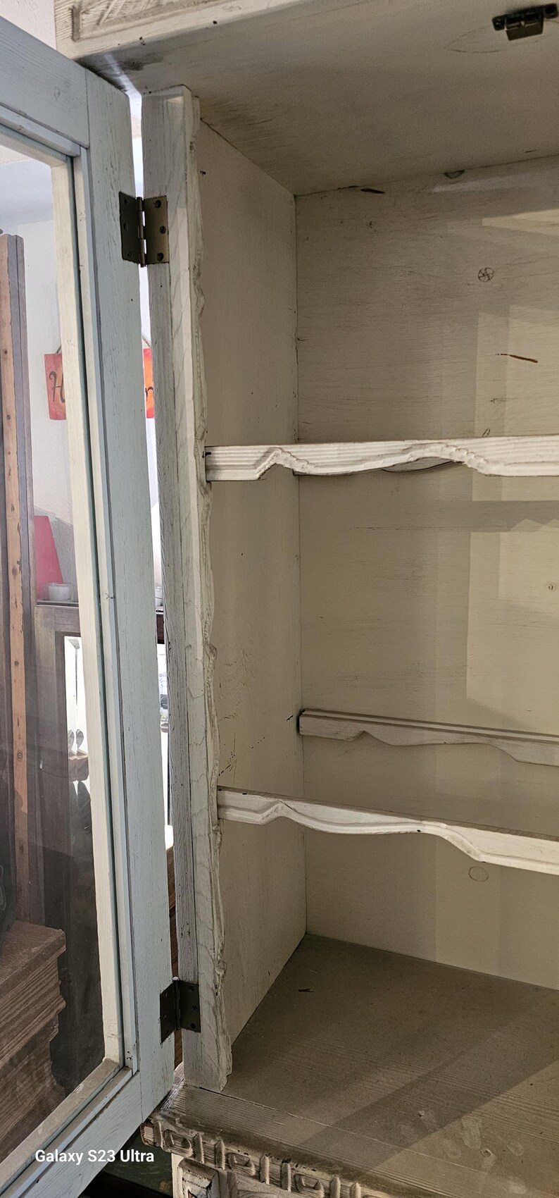 Antique Carved Wooden Hutch Cabinet Castle Style Rococo/baroque Italian ...